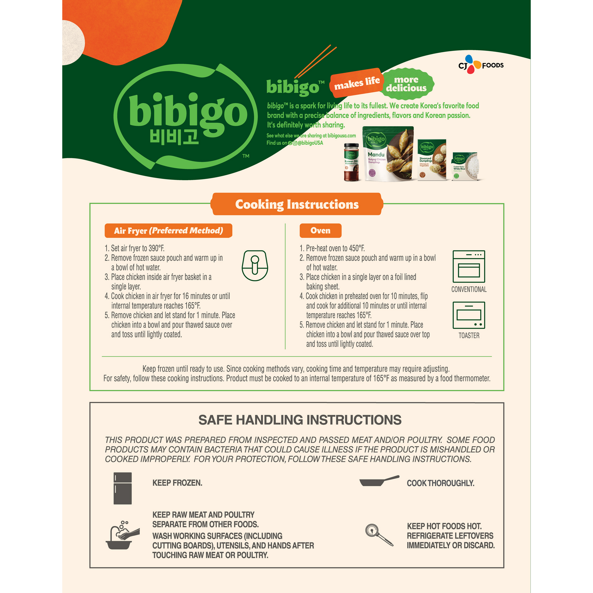 bibigo™ Korean Style Crunchy Chicken with Orange Sauce (18 oz) – BibigoUSA