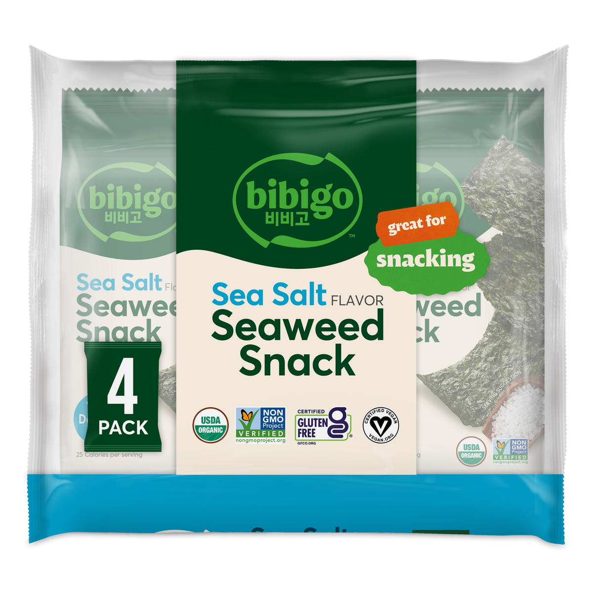 bibigo™ Crispy Sea Salt Flavor Seaweed Snacks (4 Pack) – BibigoUSA