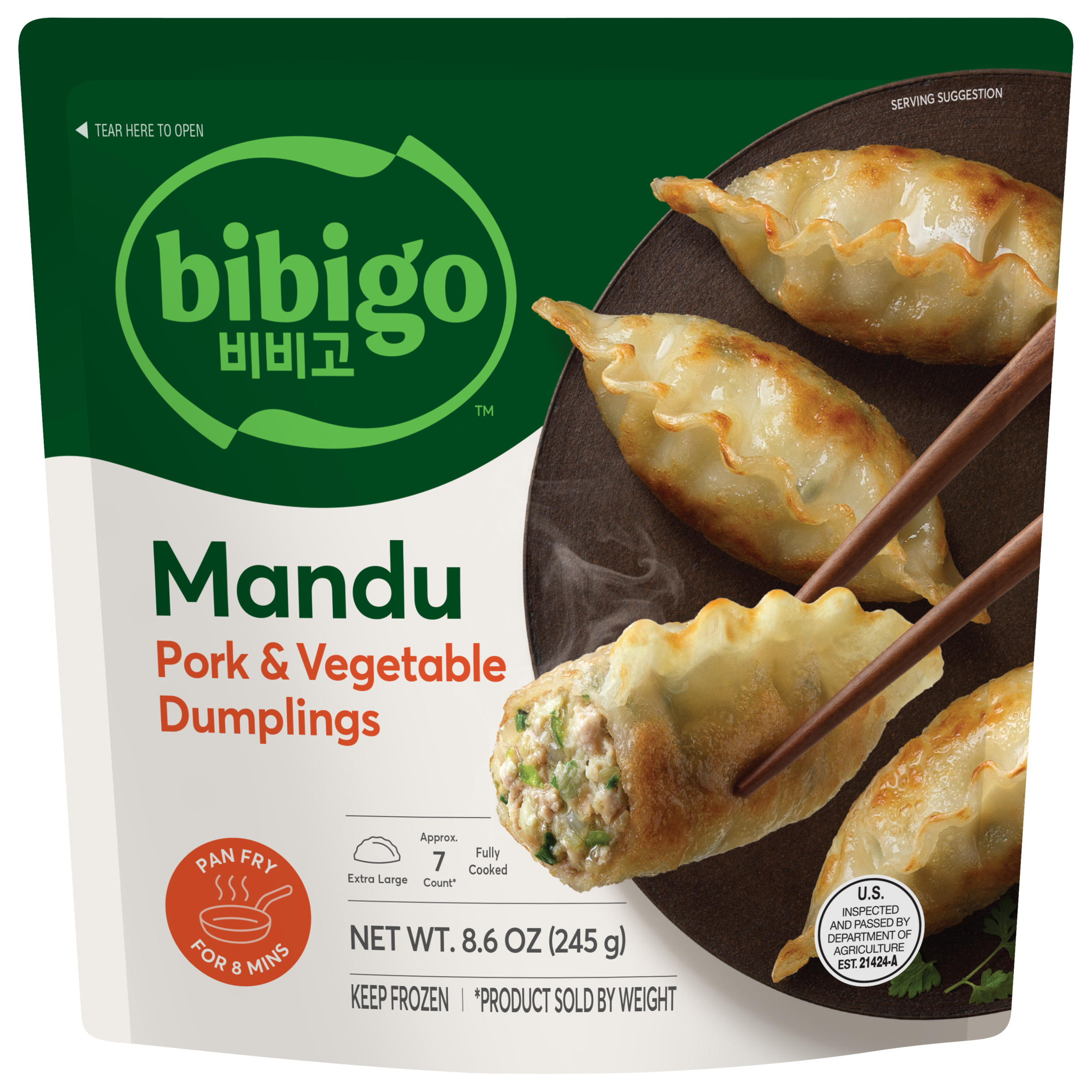 Bibigo Mandu Pork And Vegetable Dumplings 8 6 Oz BibigoUSA Bibigo Mandu Pork And Vegetable Dumplings 8 6 Oz BibigoUSA